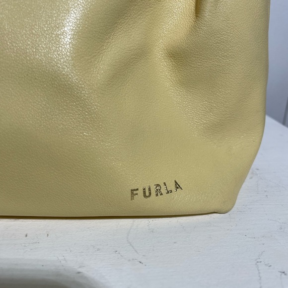 Furla | Bags | Furla Ginger Small Hobo Bag In Yellow Leather | Poshmark